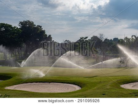 Irrigation Golf Course Image & Photo (Free Trial) | Bigstock