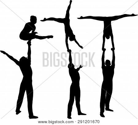 Gymnasts Acrobats Vector & Photo (Free Trial) | Bigstock
