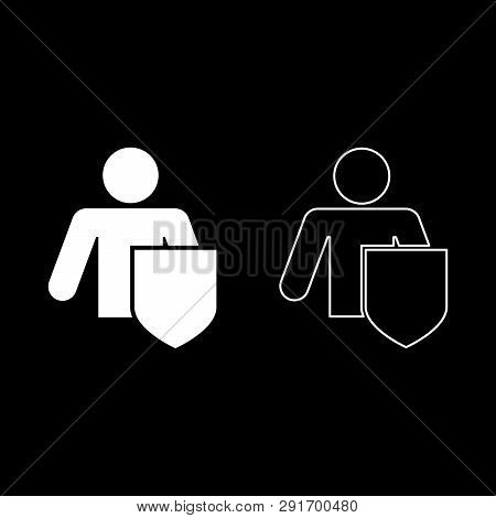 Stick Man Shield Vector & Photo (Free Trial) | Bigstock