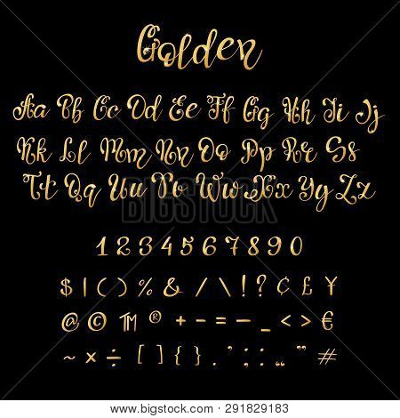 Calligraphic Golden Vector & Photo (Free Trial) | Bigstock