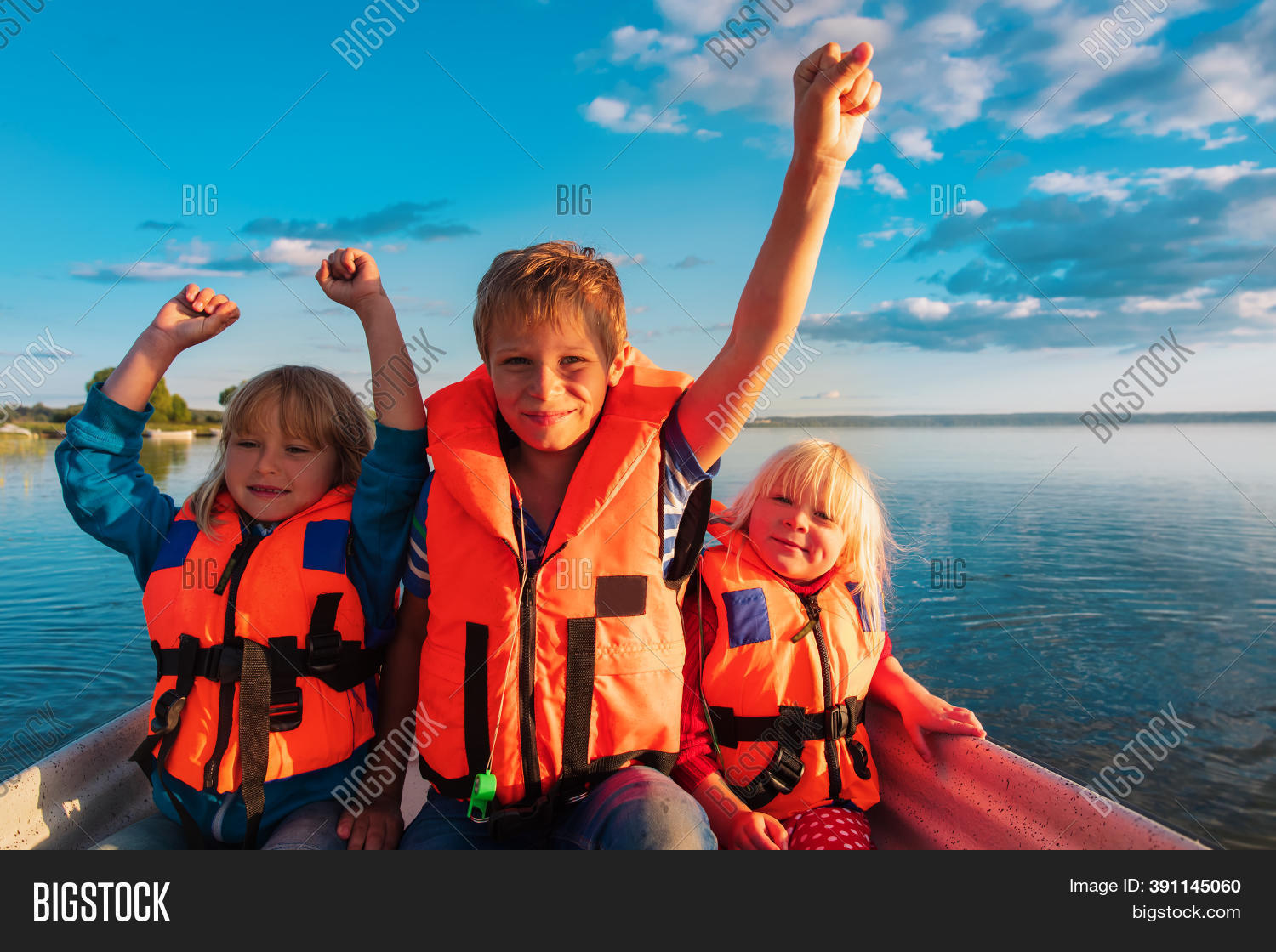 Happy Kids Boat Ride Image & Photo (Free Trial) | Bigstock