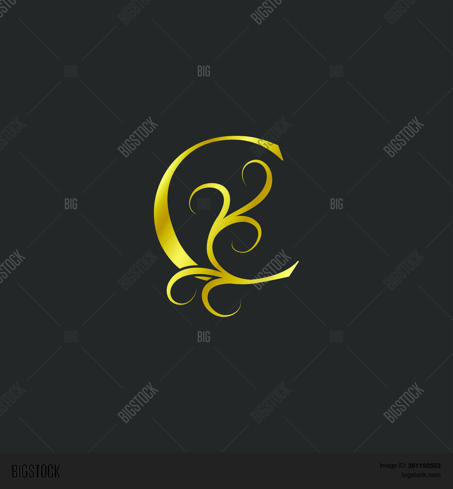 Golden C Letter Vector & Photo (Free Trial) | Bigstock