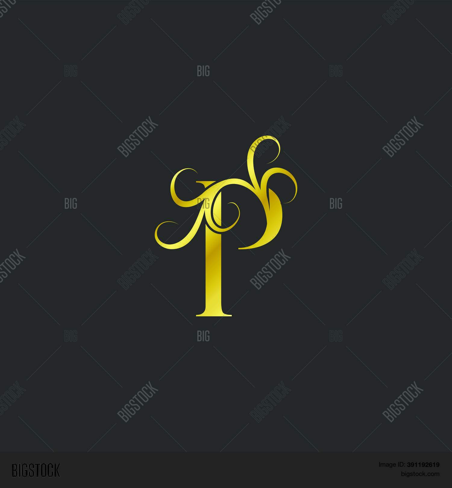 Golden P Letter Vector & Photo (Free Trial) | Bigstock