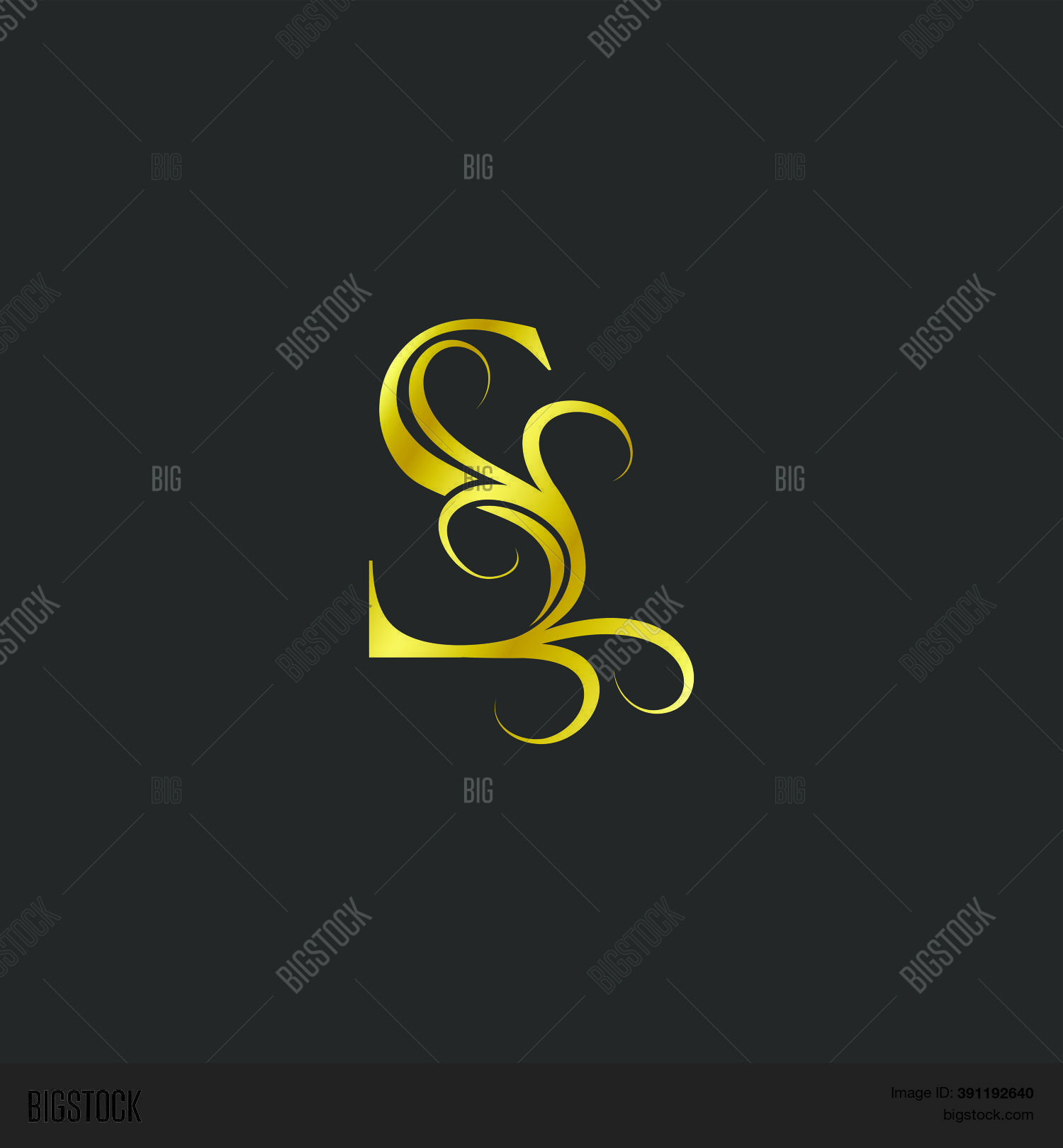 Golden S Letter Vector & Photo (Free Trial) | Bigstock