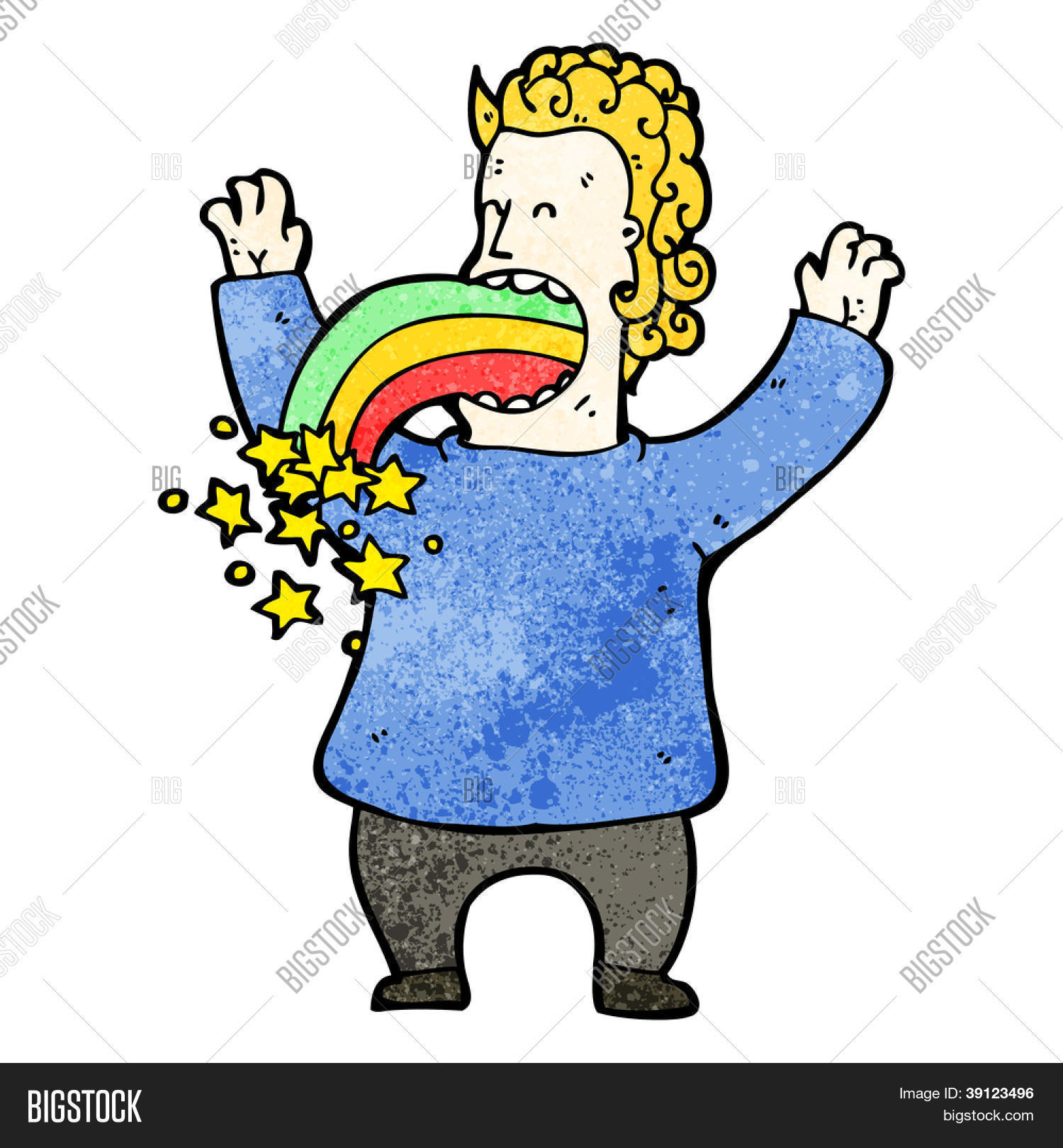 Cartoon Man Vomiting Vector & Photo (Free Trial) | Bigstock