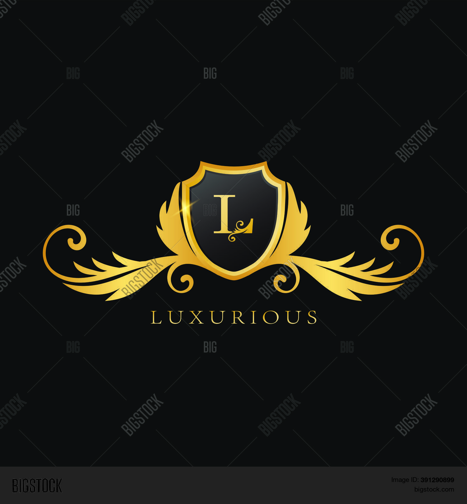 Golden L Logo Vector & Photo (Free Trial) | Bigstock
