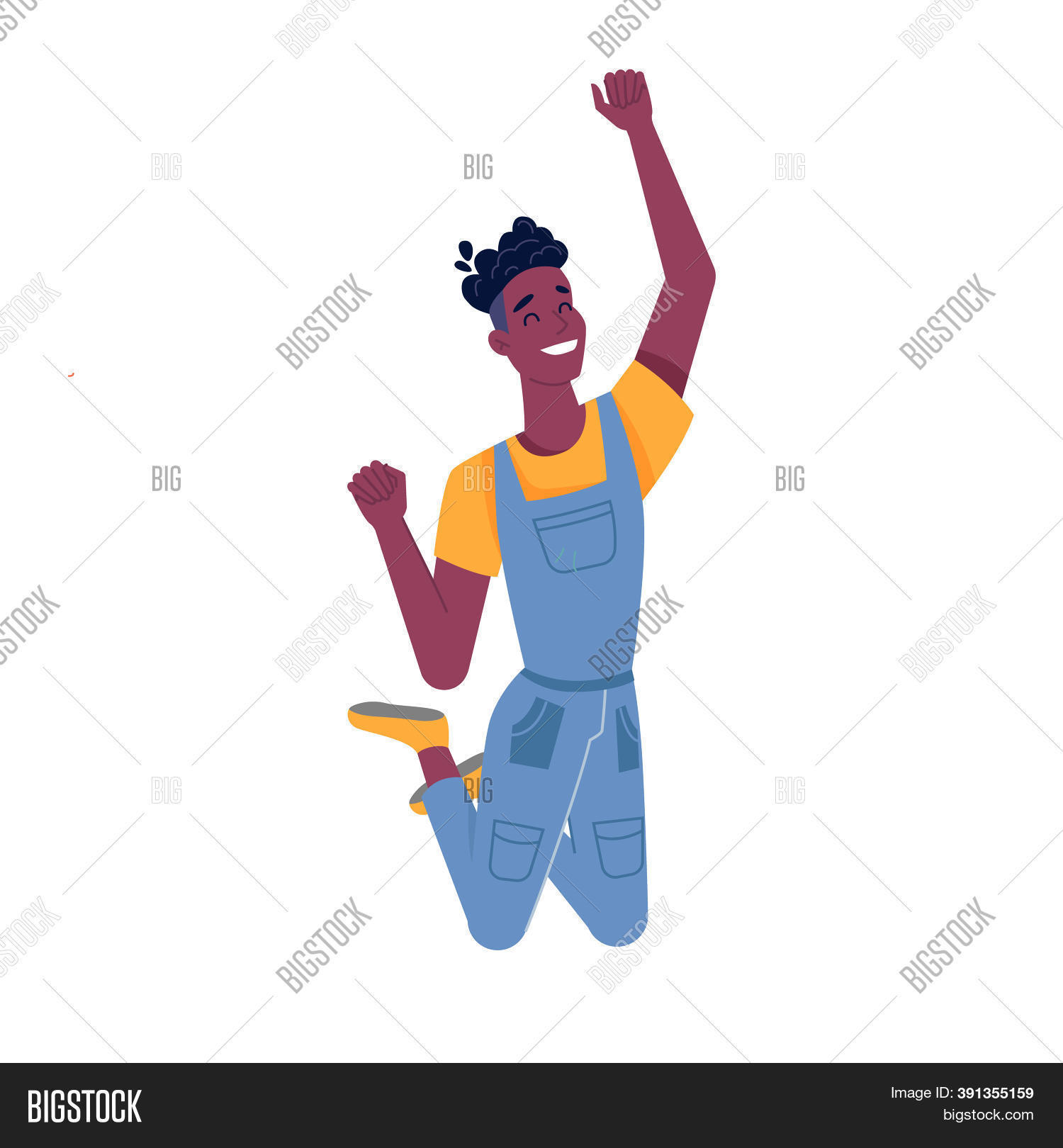 Man Black Boy Jumping Image & Photo (Free Trial) | Bigstock
