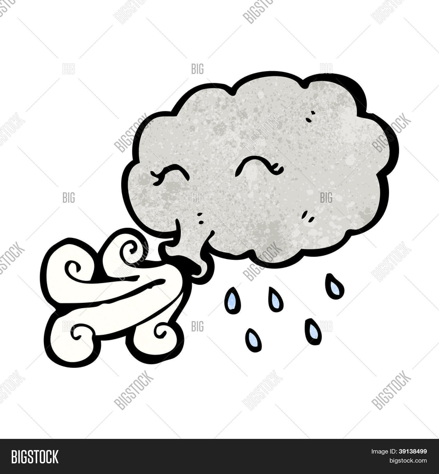 Cartoon Cloud Blowing Vector & Photo (Free Trial) | Bigstock