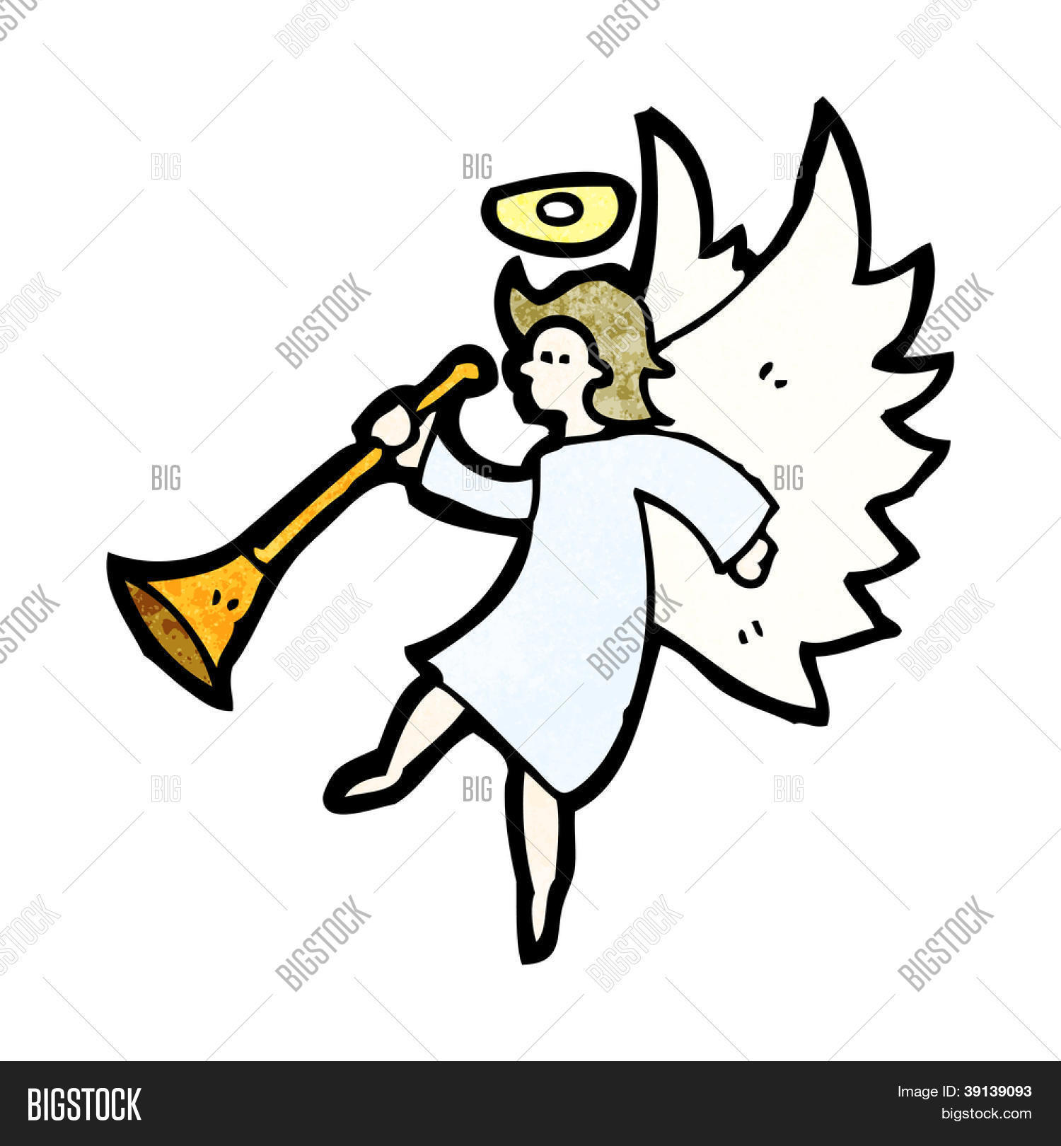 Cartoon Angel Playing Vector & Photo (Free Trial) | Bigstock