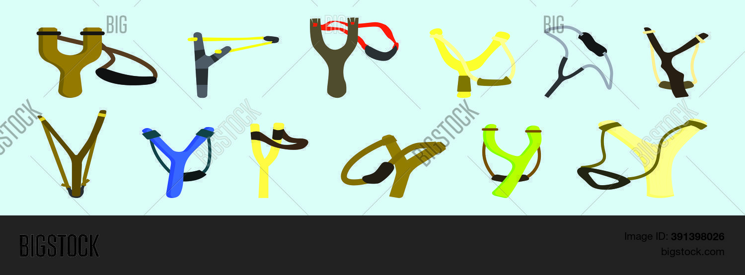 Set Slingshot Modern Vector & Photo (Free Trial) | Bigstock