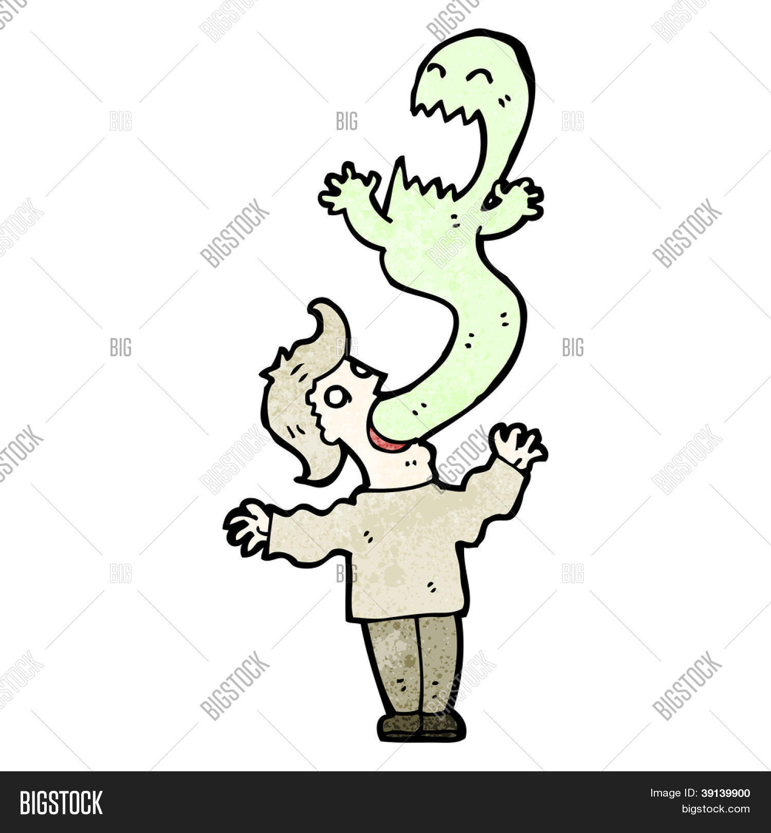 Cartoon Man Possessed Vector & Photo (Free Trial) | Bigstock