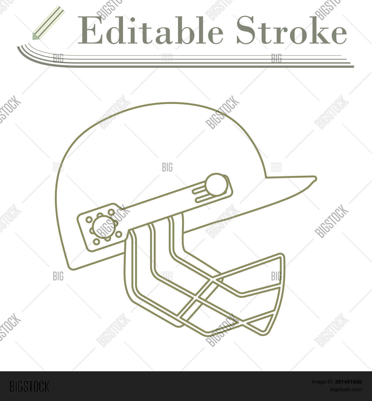 Cricket Helmet Icon. Vector & Photo (Free Trial) | Bigstock