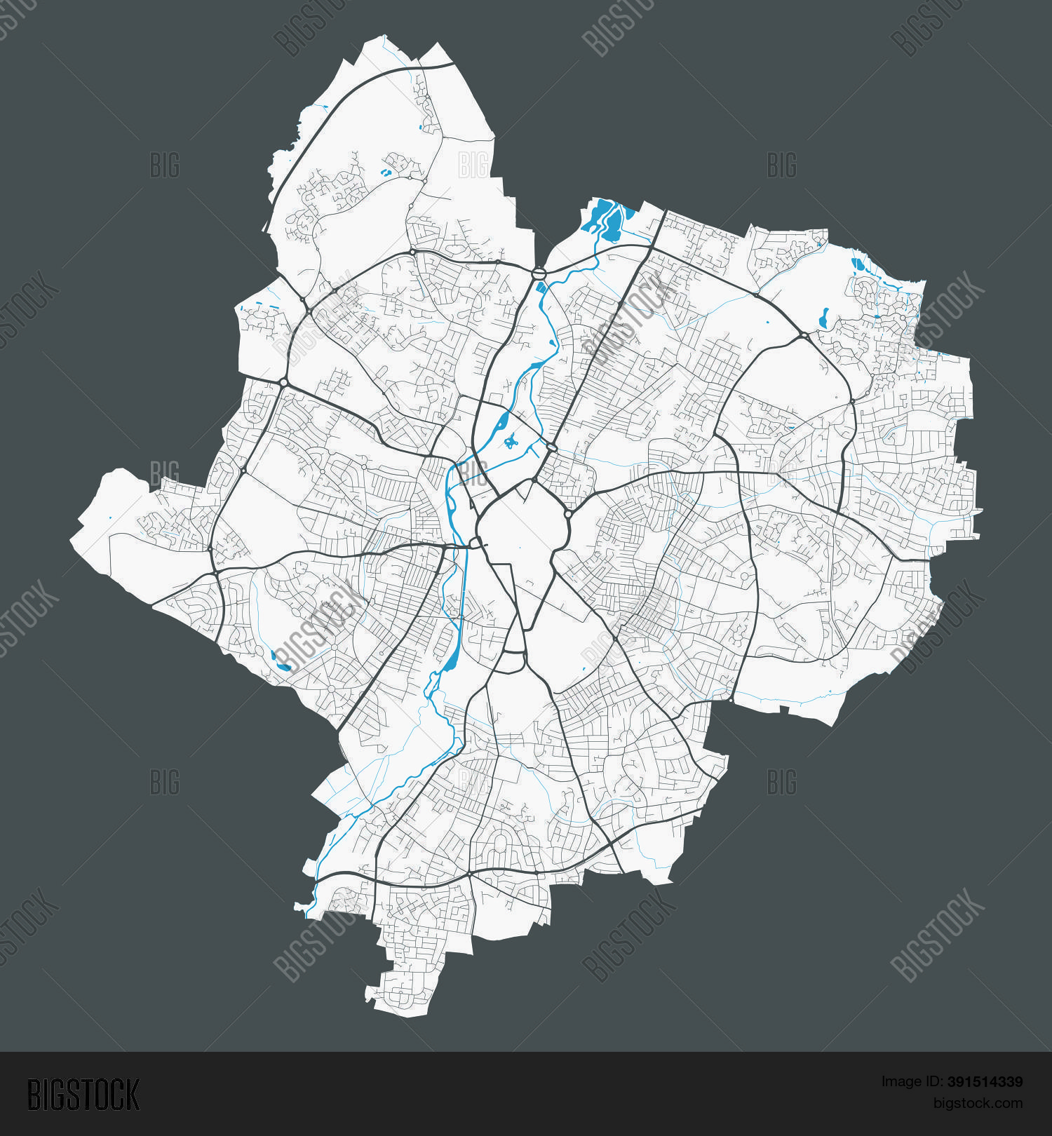 Leicester Map. Vector & Photo (Free Trial) | Bigstock
