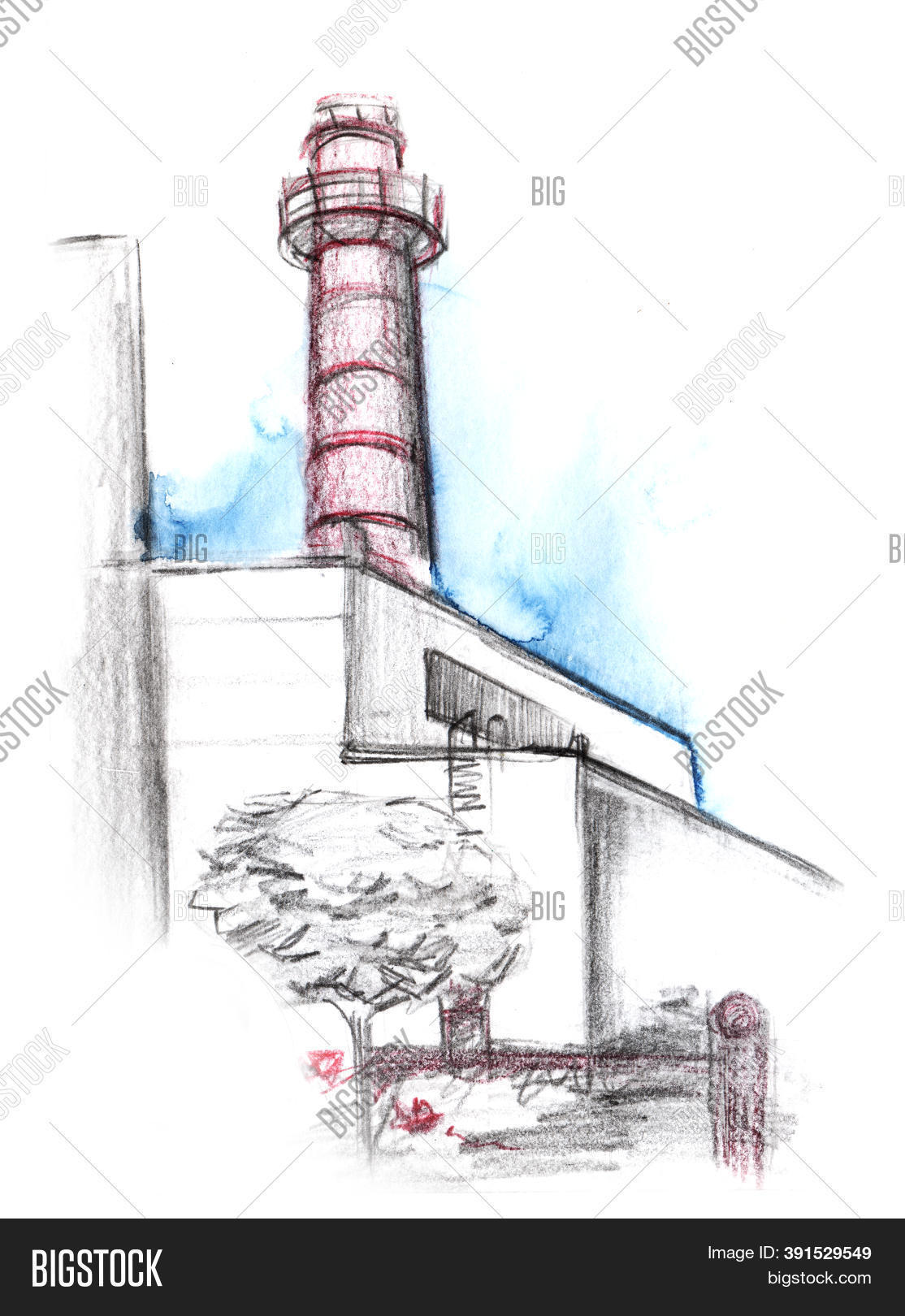 Pencil Sketch City Image & Photo (Free Trial) | Bigstock