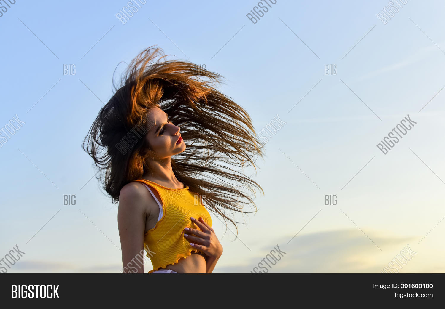 Feeling Free. Wind Her Image & Photo (Free Trial) | Bigstock