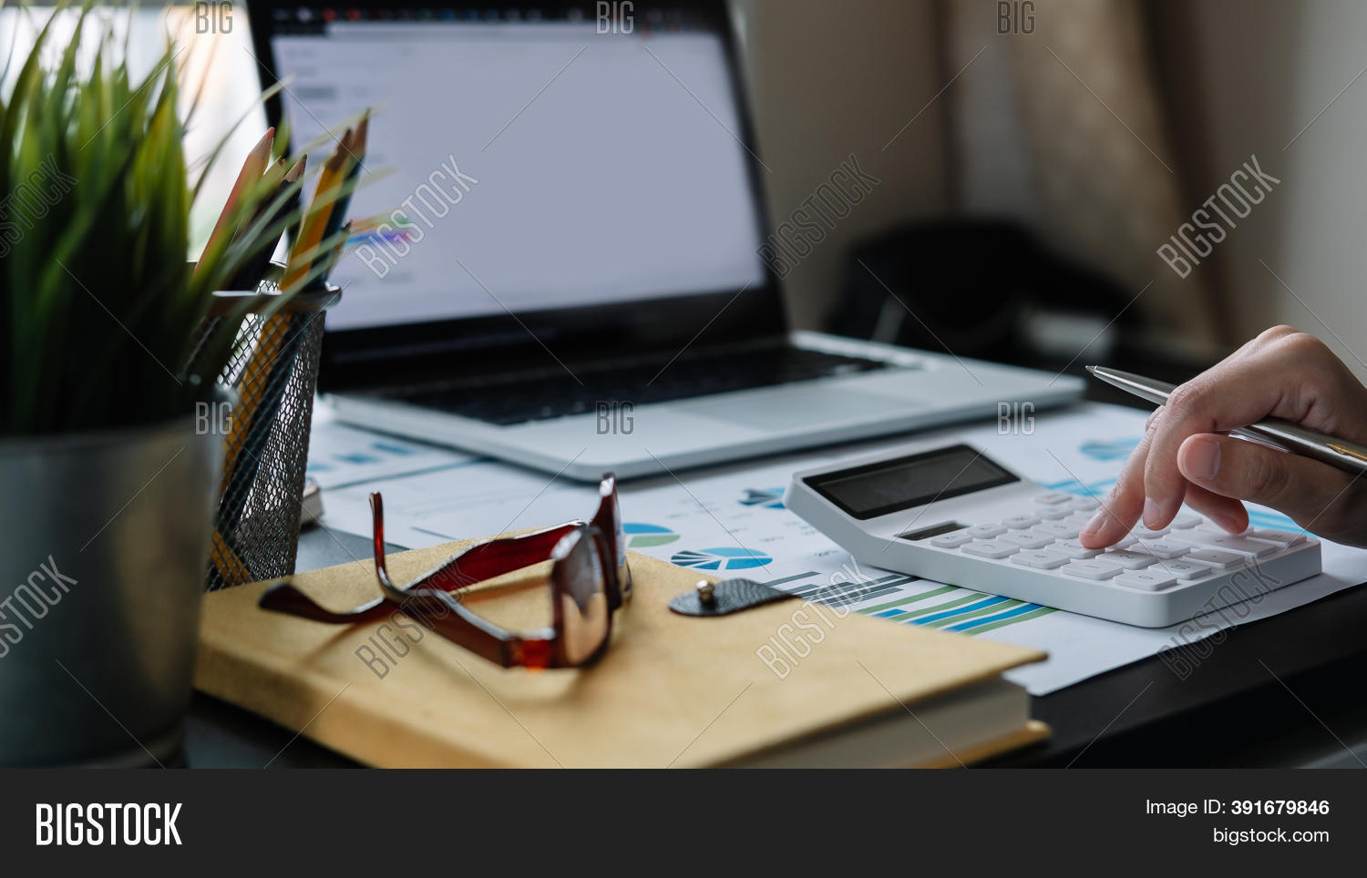 Accountant Working On Image & Photo (Free Trial) | Bigstock