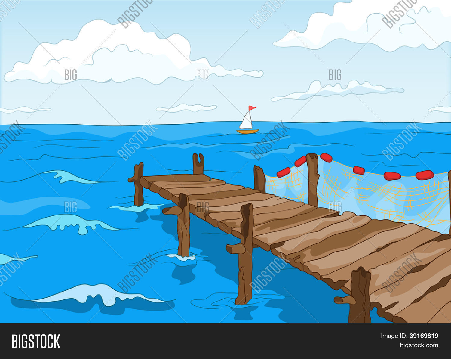 Lake Shore. Cartoon Vector & Photo (Free Trial) | Bigstock