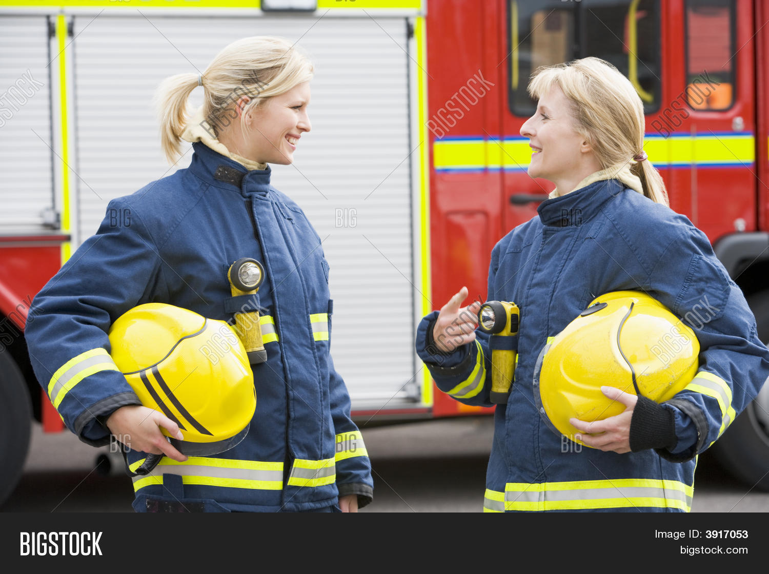Two Firewomen Standing Image & Photo (Free Trial) | Bigstock