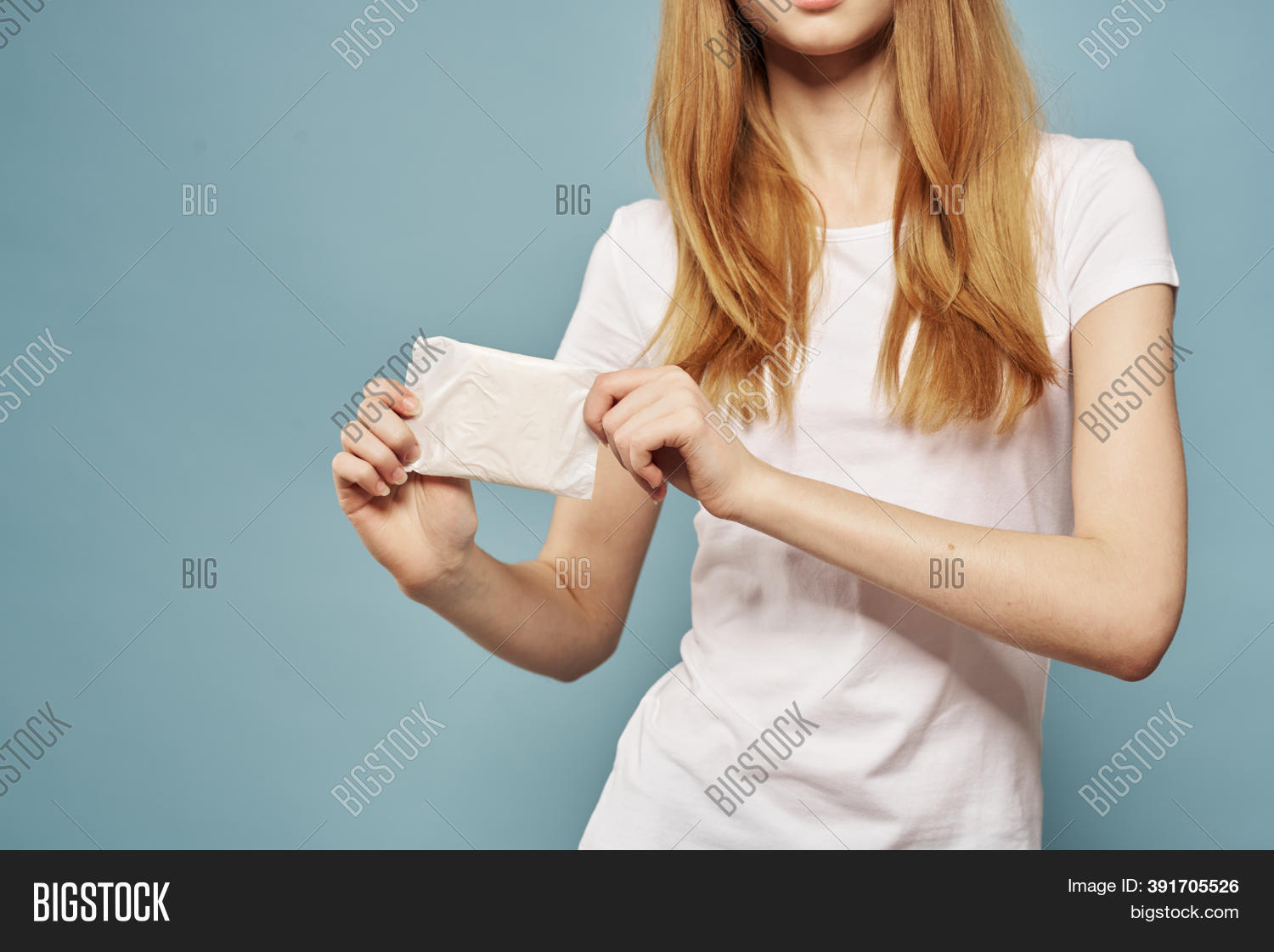 Girl Pad On Blue Image & Photo (Free Trial) | Bigstock