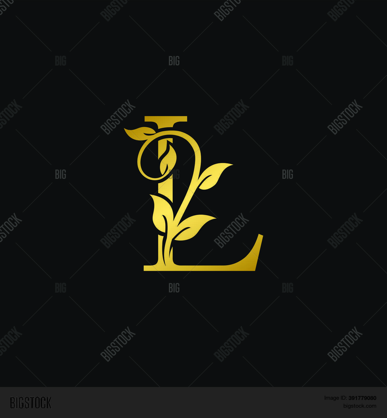 Golden Vintage Letter Vector & Photo (Free Trial) | Bigstock