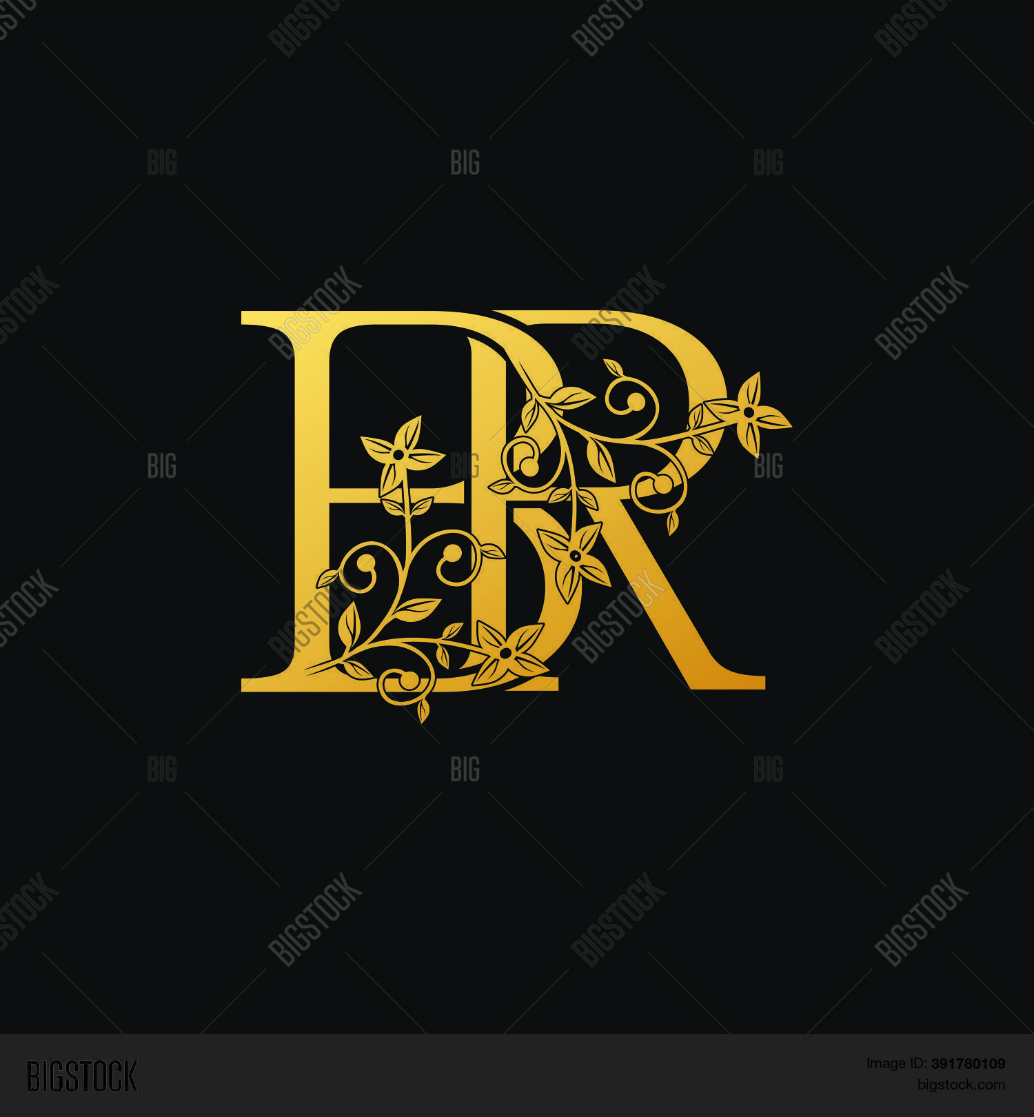 Golden Letter B, R, Vector & Photo (Free Trial) | Bigstock