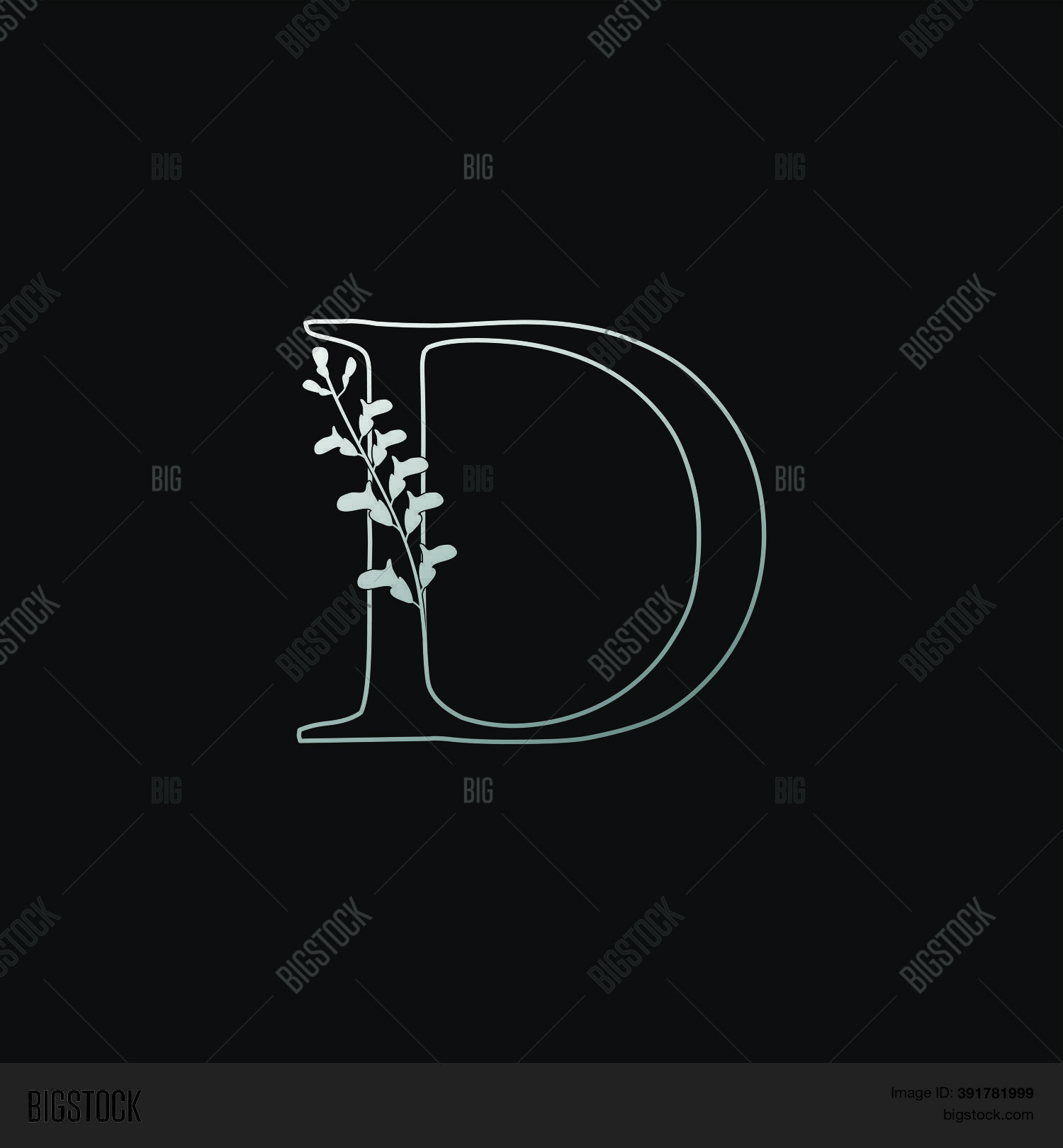 Outline Letter D Logo Vector & Photo (Free Trial) | Bigstock
