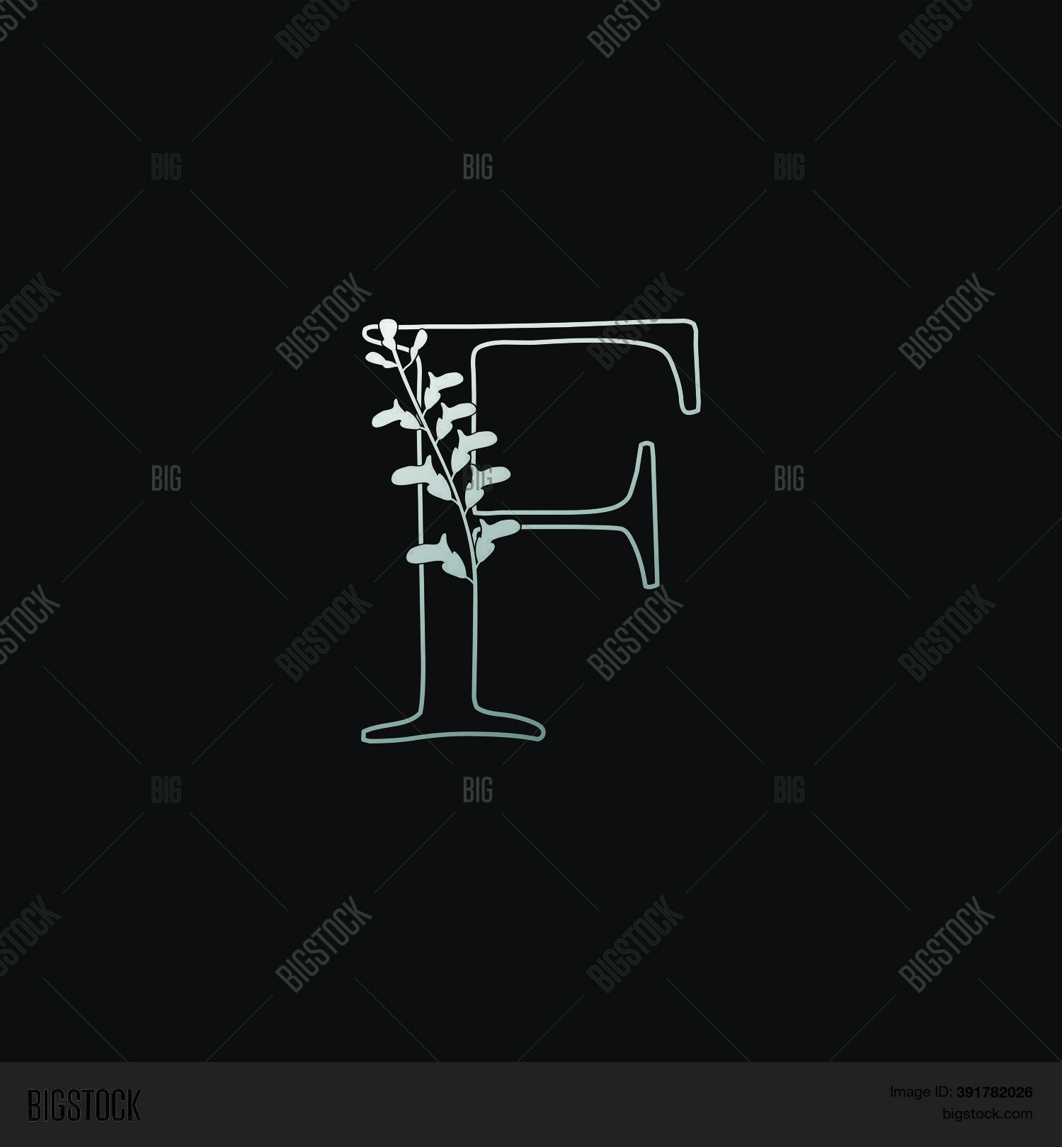 Outline Letter F Logo Vector & Photo (Free Trial) | Bigstock
