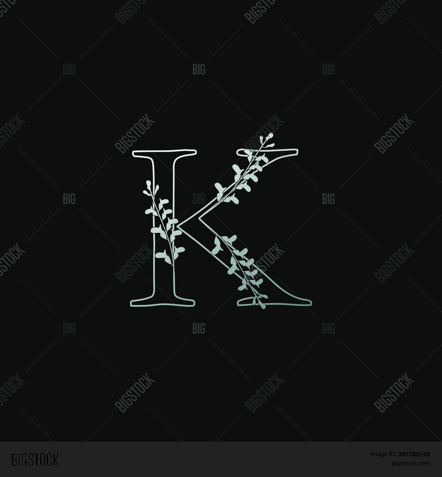 Outline Letter K Logo Vector & Photo (Free Trial) | Bigstock
