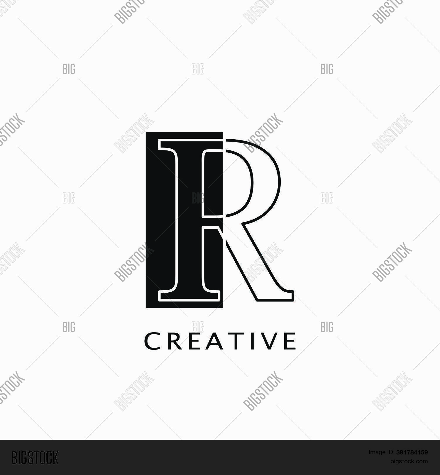 Outline Letter R Vector & Photo (Free Trial) | Bigstock