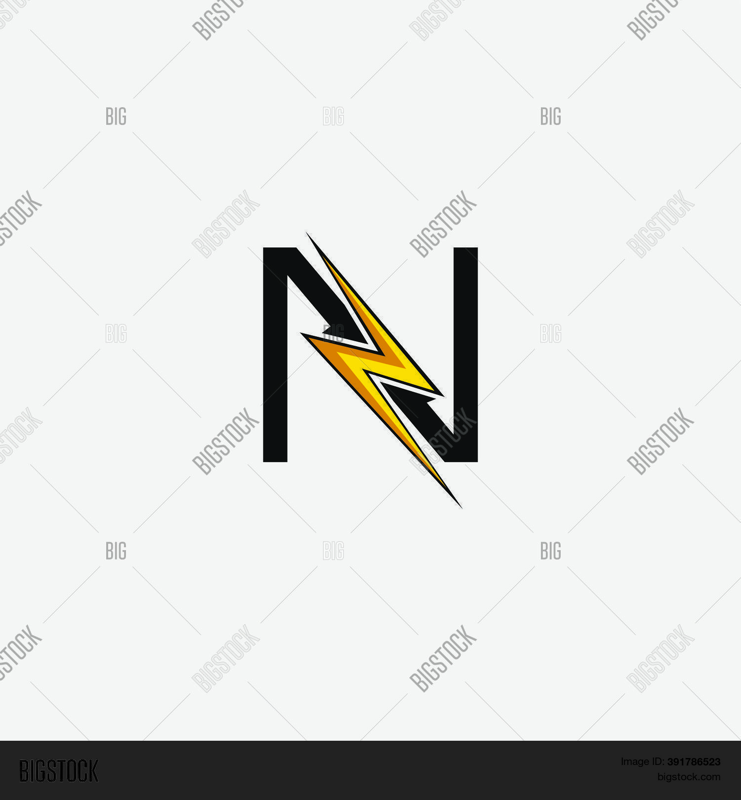 Letter N Electrical Vector & Photo (Free Trial) | Bigstock