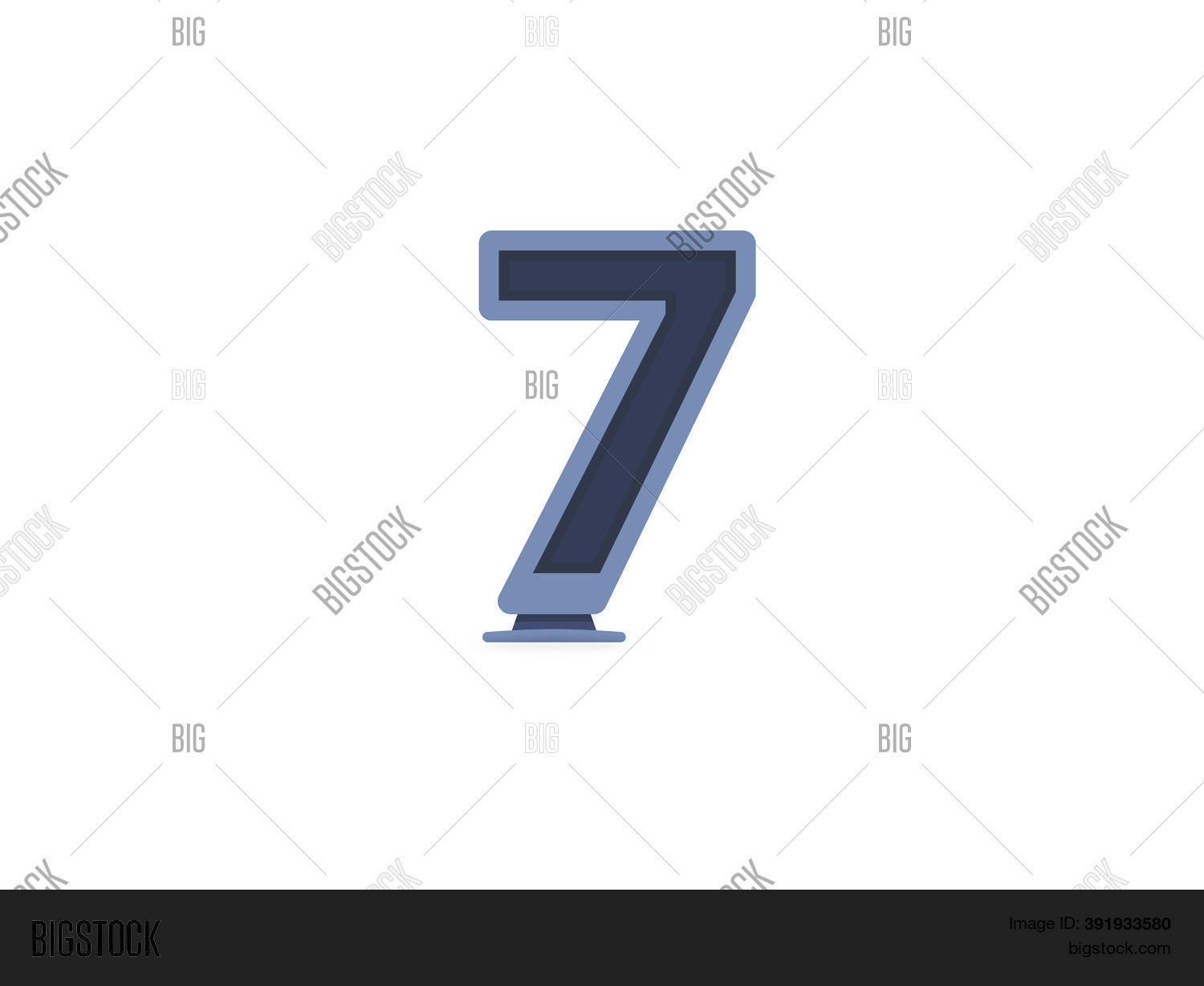 7 Vector Number Vector & Photo (Free Trial) | Bigstock
