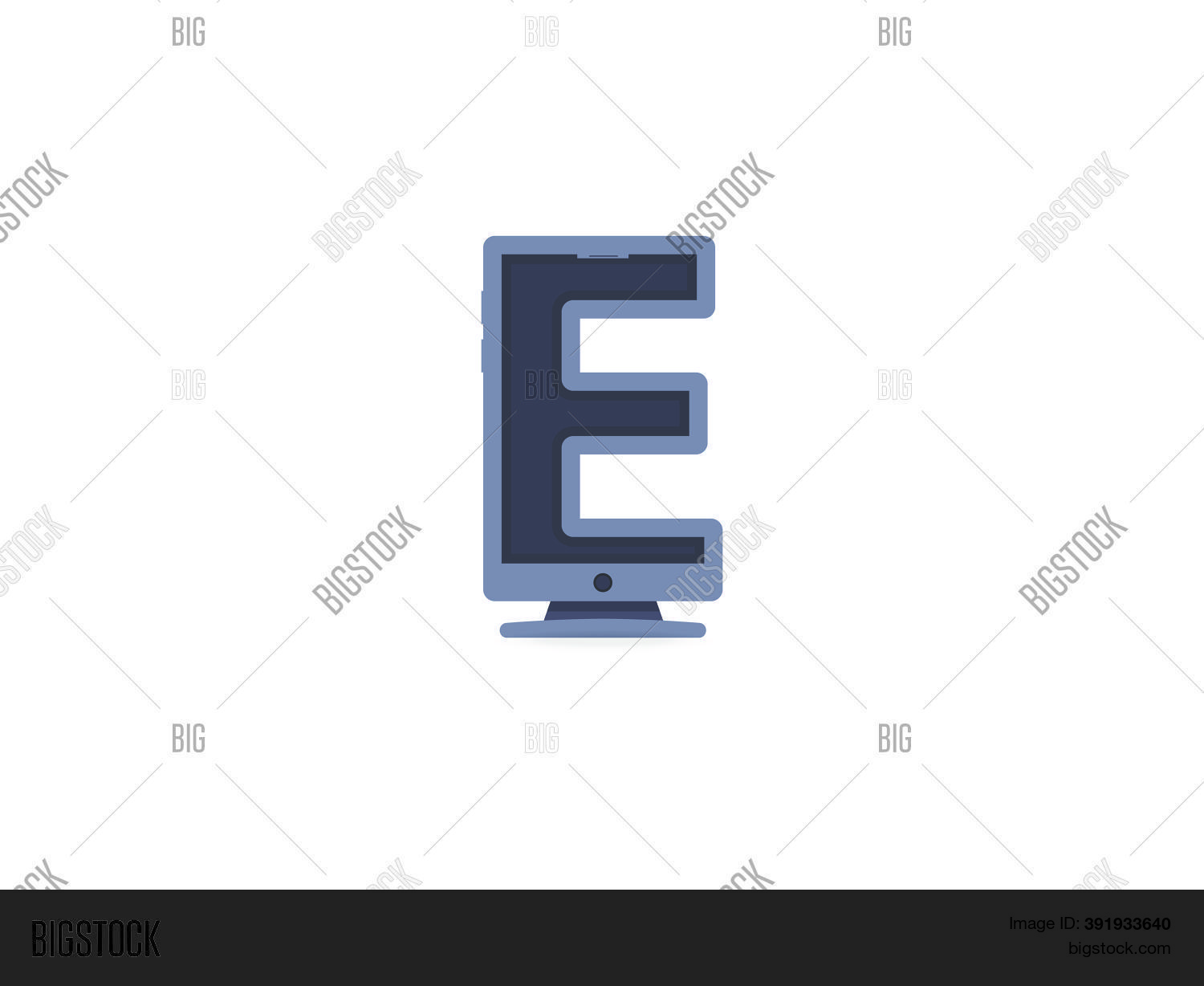E Letter Technology Vector & Photo (Free Trial) | Bigstock