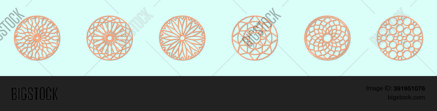 Set Laser Cut Cartoon Vector & Photo (Free Trial) | Bigstock