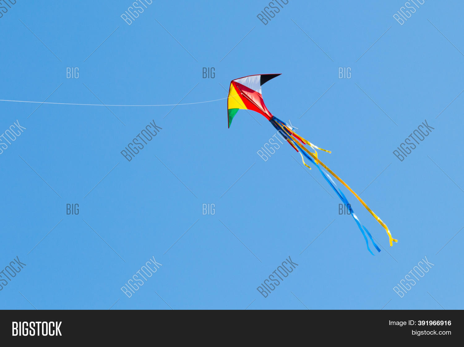 Kite On Blue Sky Sunny Image & Photo (Free Trial) | Bigstock