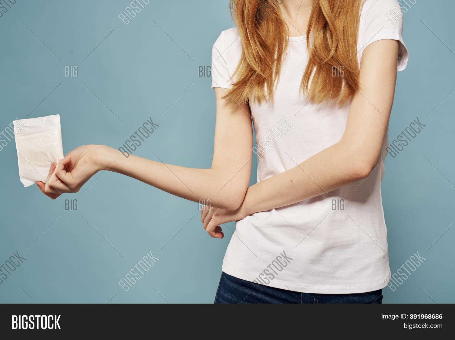 Girl Pad On Blue Image & Photo (Free Trial) | Bigstock