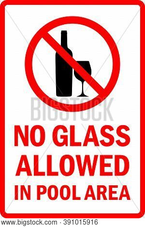 No Glass Allowed Pool Vector & Photo (Free Trial) | Bigstock