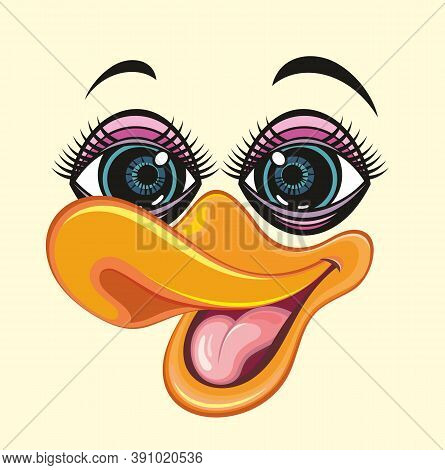 Duck Face. Cute Vector & Photo (Free Trial) | Bigstock