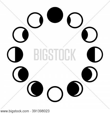 Moon Phases Astronomy Vector & Photo (Free Trial) | Bigstock