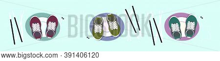 Set Shoes Shoestring Vector & Photo (Free Trial) | Bigstock