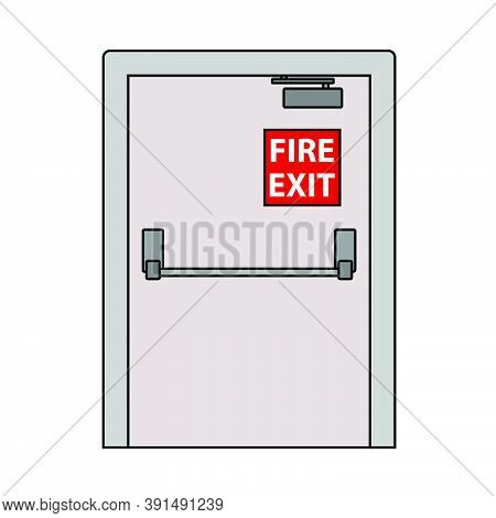 Fire Exit Door Icon. Vector & Photo (Free Trial) | Bigstock