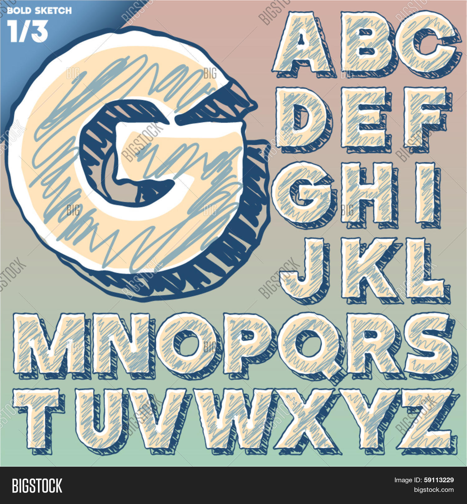 Sketch Alphabet. Vector & Photo (Free Trial) | Bigstock
