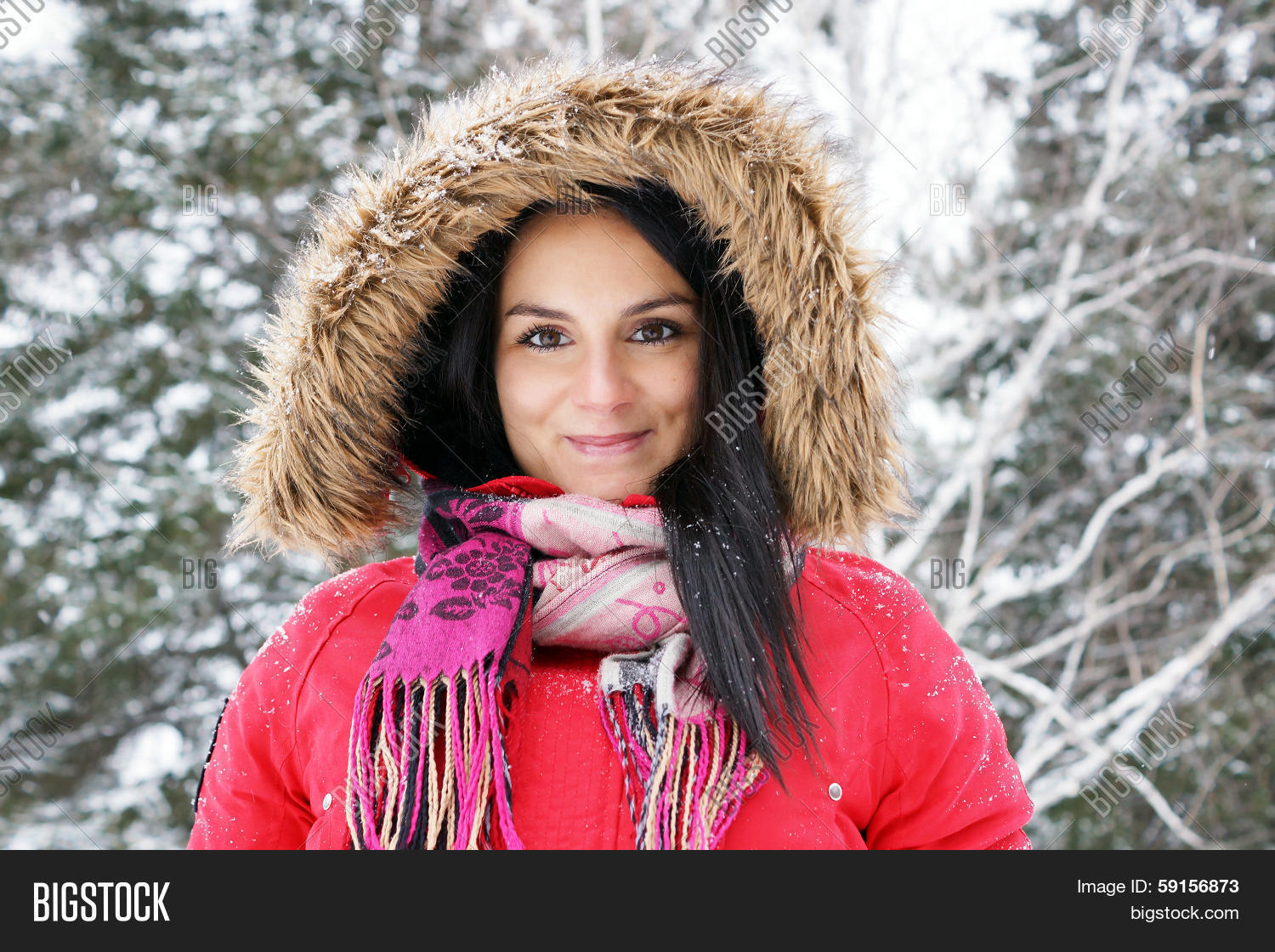 Young Woman Red Winter Image & Photo (Free Trial) | Bigstock