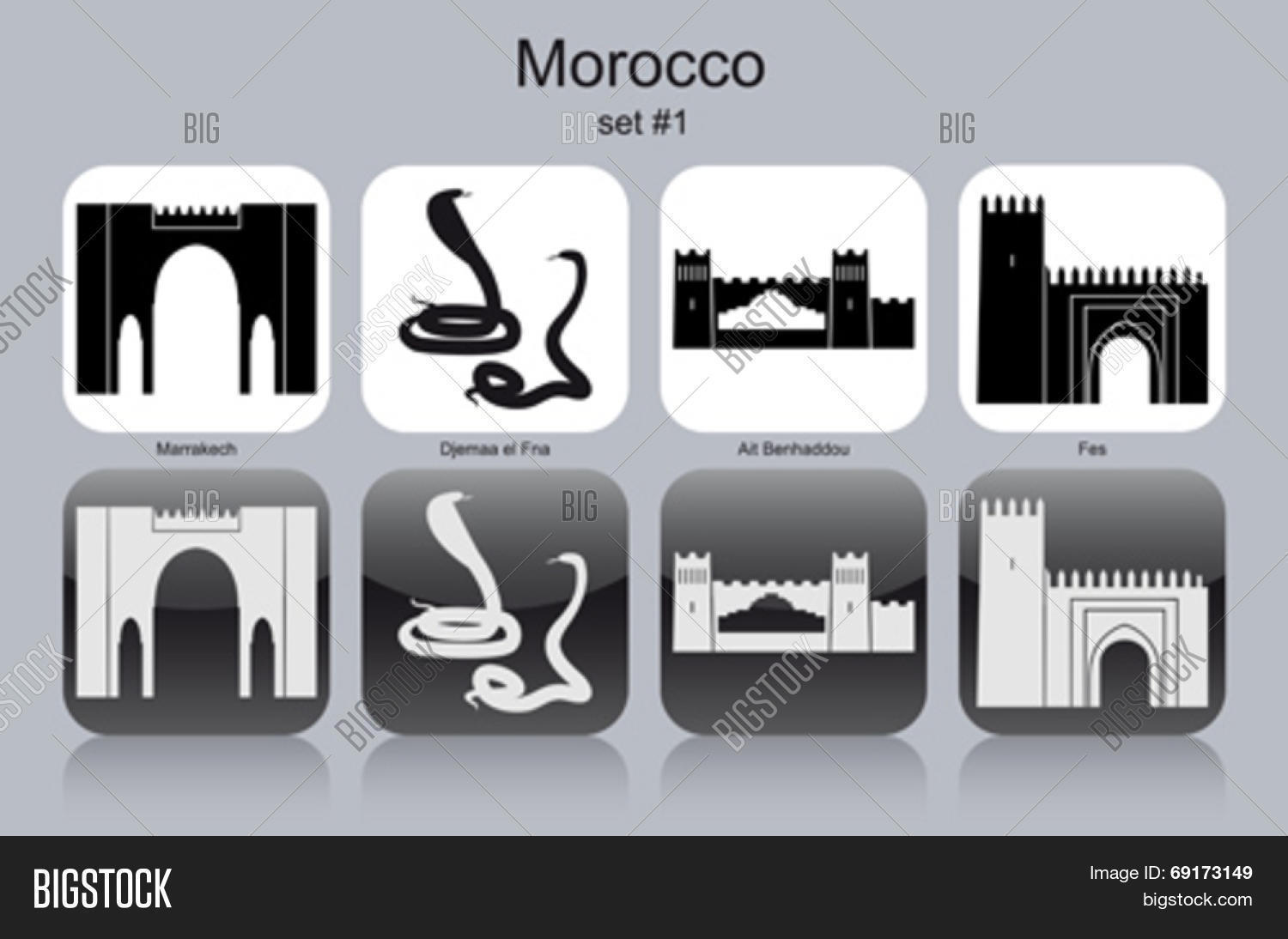 Landmarks Morocco. Vector & Photo (Free Trial) | Bigstock