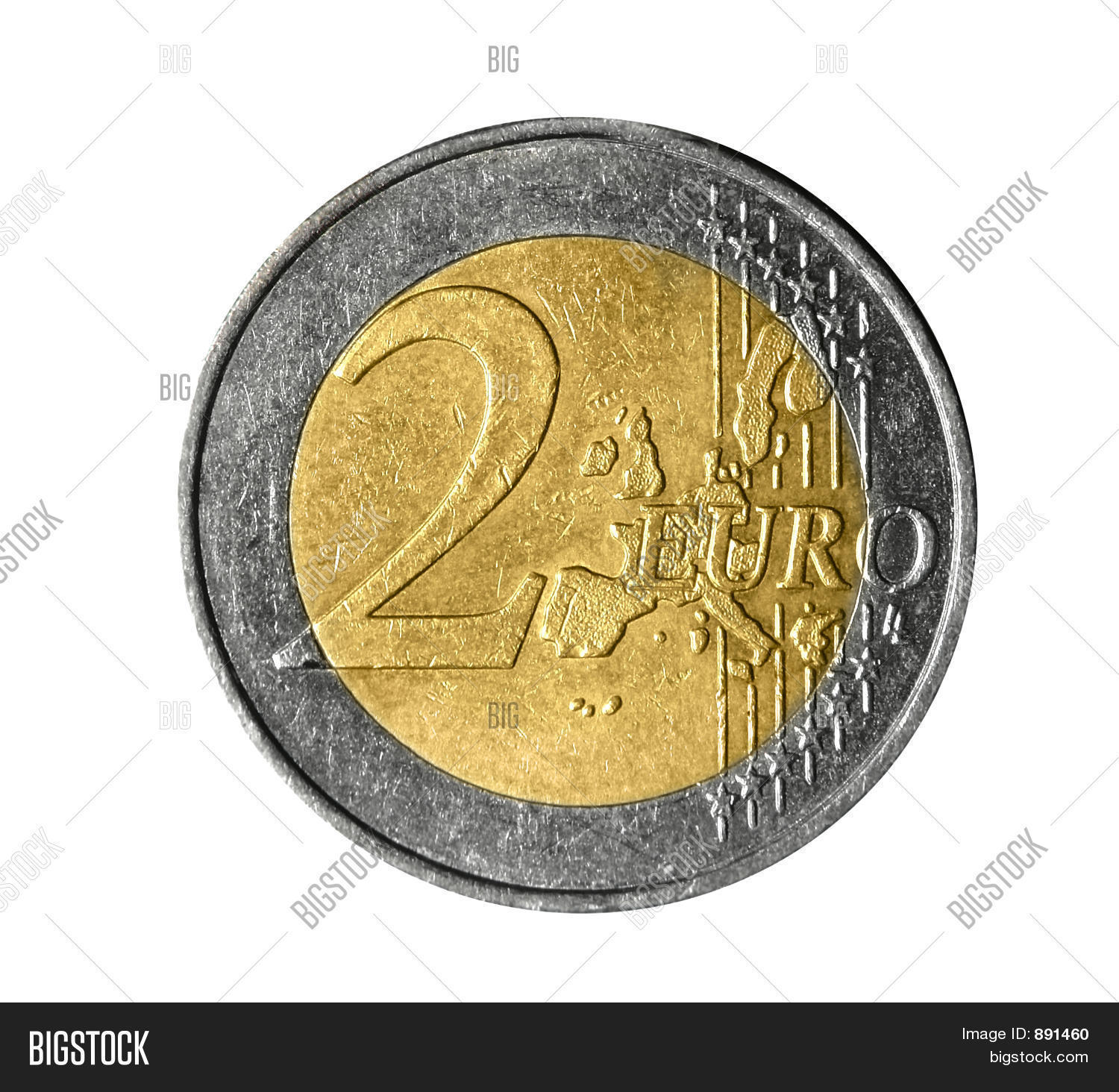Back Two Euro Coin Image & Photo (Free Trial) | Bigstock