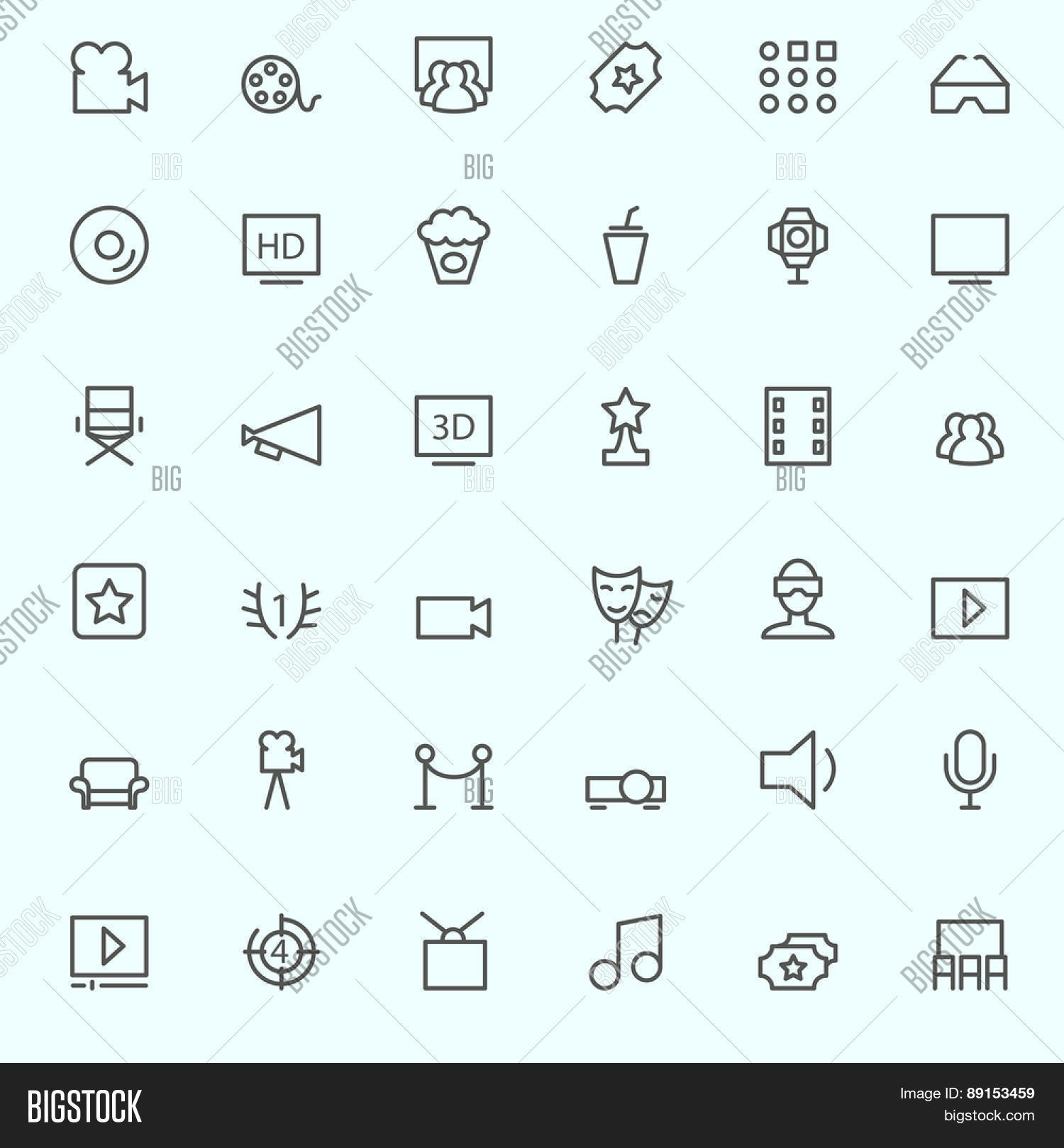Cinema Icons, Simple Vector & Photo (Free Trial) | Bigstock