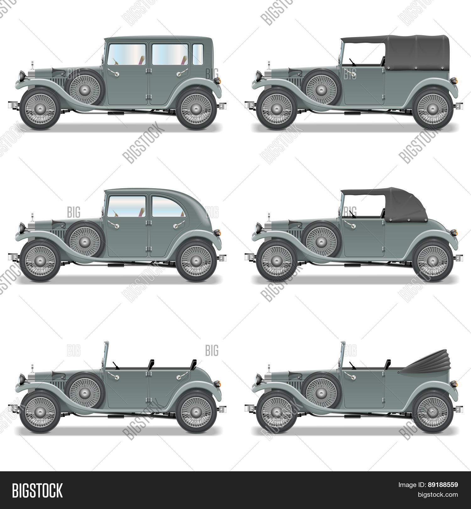 Vector Old Cars Vector & Photo (Free Trial) | Bigstock