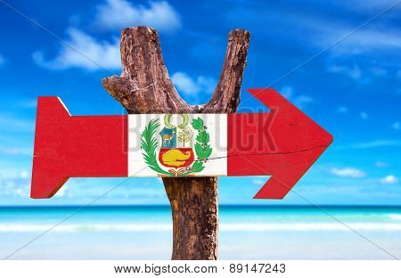 Peru Flag Wooden Sign Image & Photo (Free Trial) | Bigstock