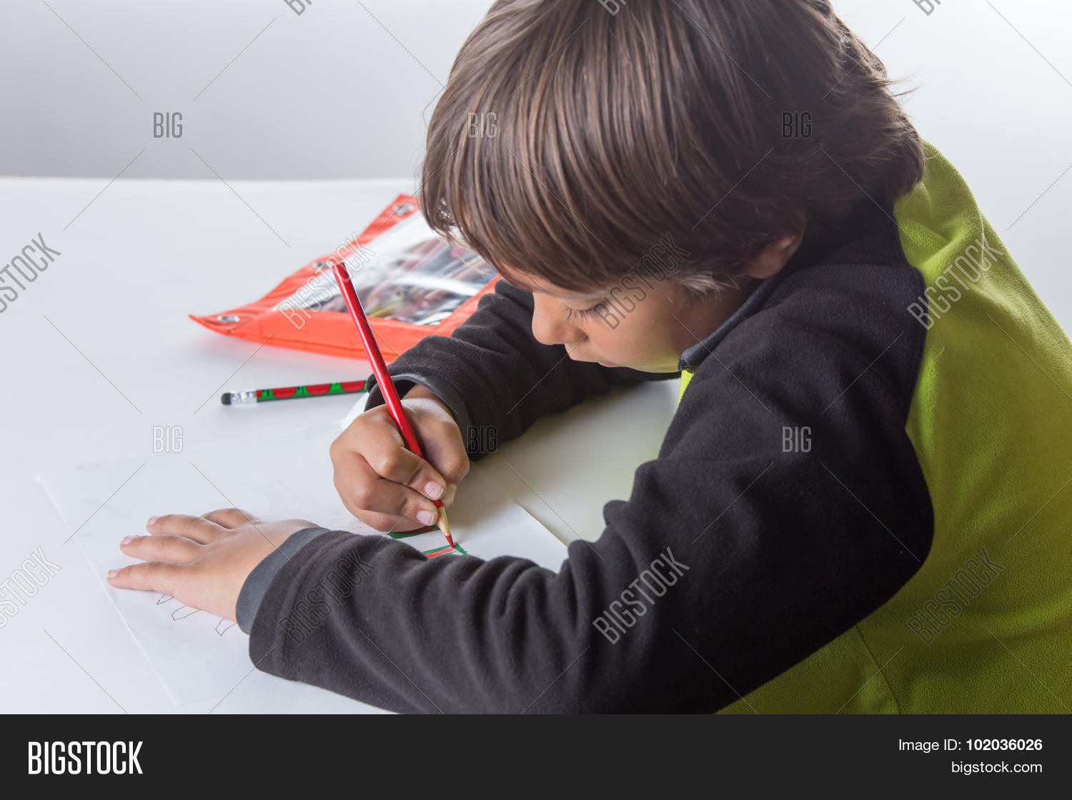 Boy Doing School Work Image & Photo (Free Trial) | Bigstock