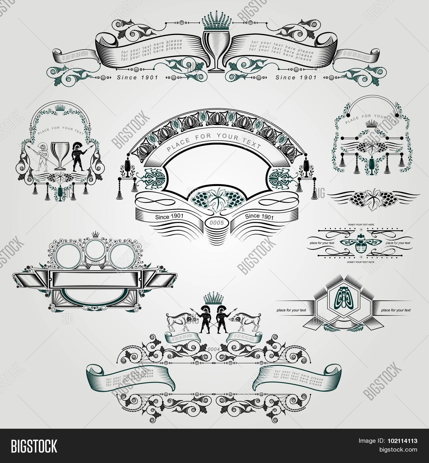 Old Engraving Banner Vector & Photo (Free Trial) | Bigstock