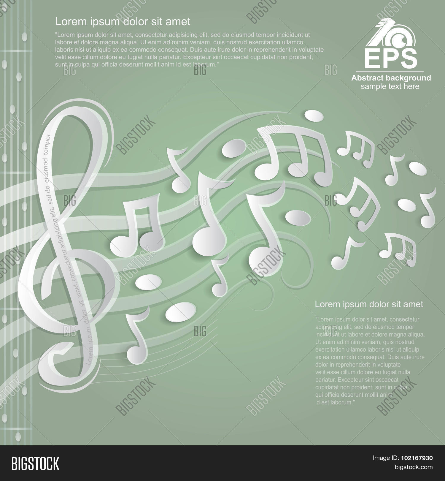 Light Green Music Vector & Photo (Free Trial) | Bigstock